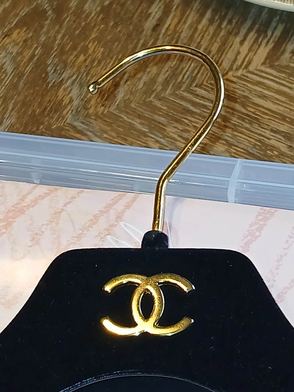 CHANEL | Storage & Organization | Authentic Chanel Black Velvet Logo ...